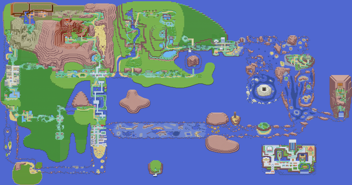 Pokemon Gen 3 Overworld Map | Pokémon TCG Playmat | Pokemon Office Key