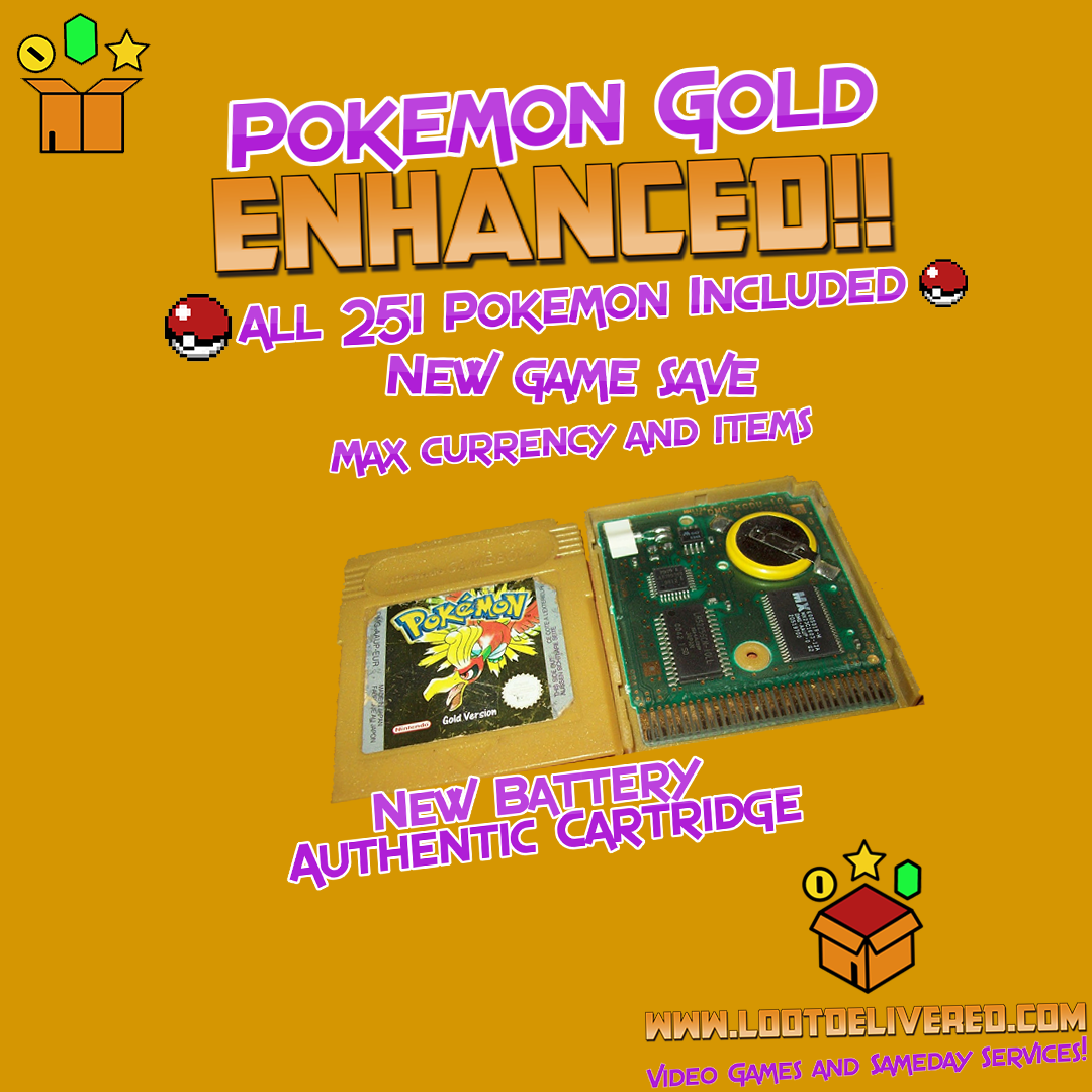 Pokémon Gold Enhanced All 251 Pokemon Included - Max items and Currency ...